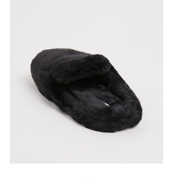 torrid | Shoes | Torrid Size 95 Black Faux Fur Loafer Slippersbrand New ...